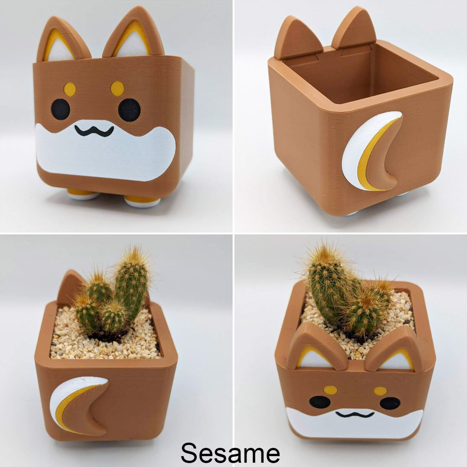 Shiba Inu Planter Cute Dog Lover Doge Pot Succulent | Etsy