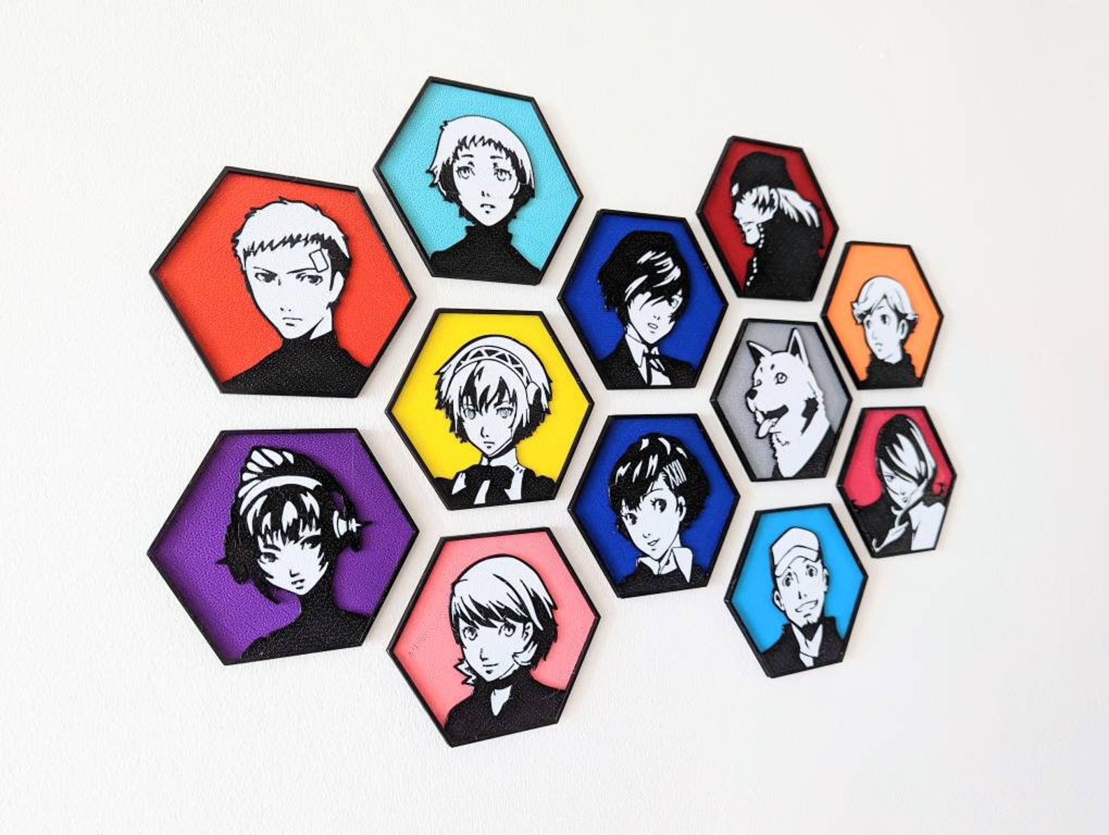 Persona 3 Wall Art Hexagon Decal Display Character Profiles - Etsy