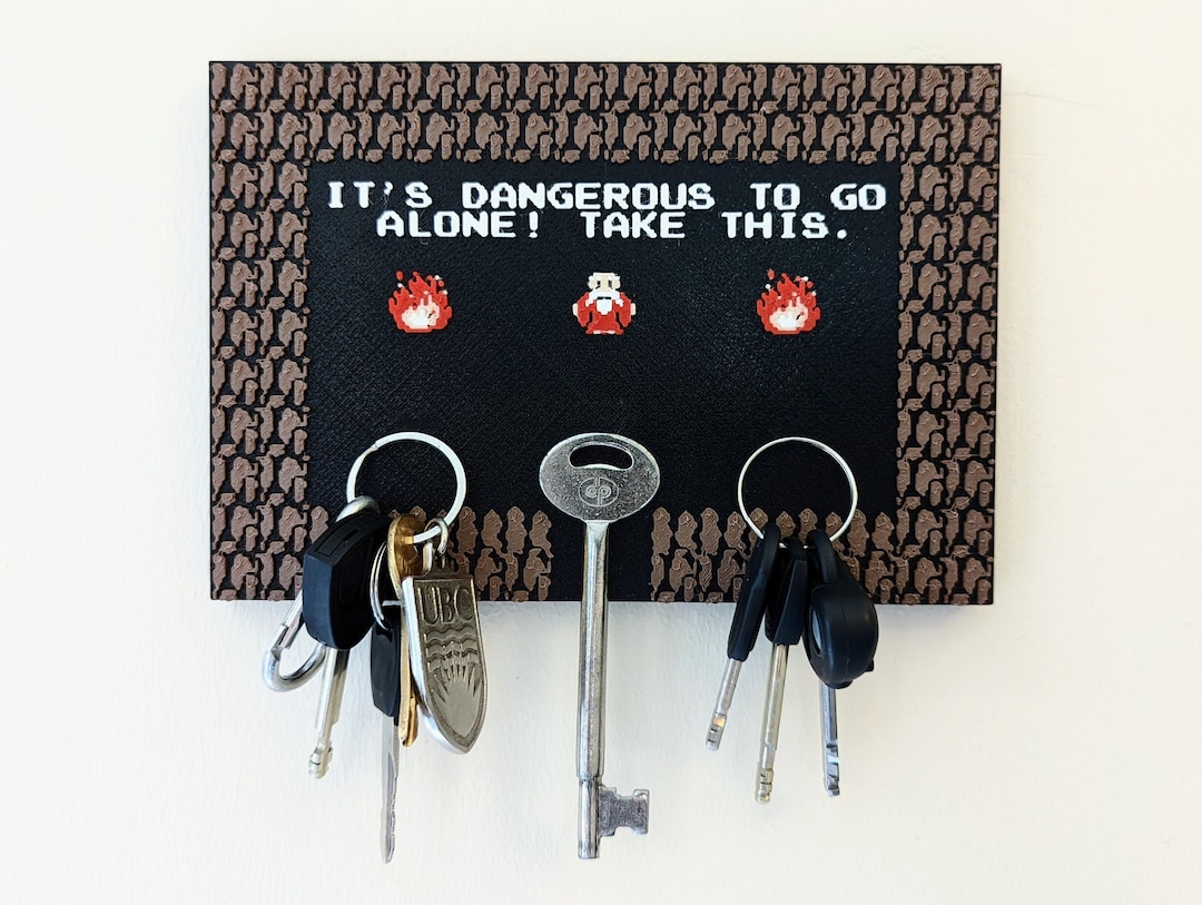 Legend of Zelda Magnetic Key Holder Wall Art: Retro Keyring Hanger Hook ...