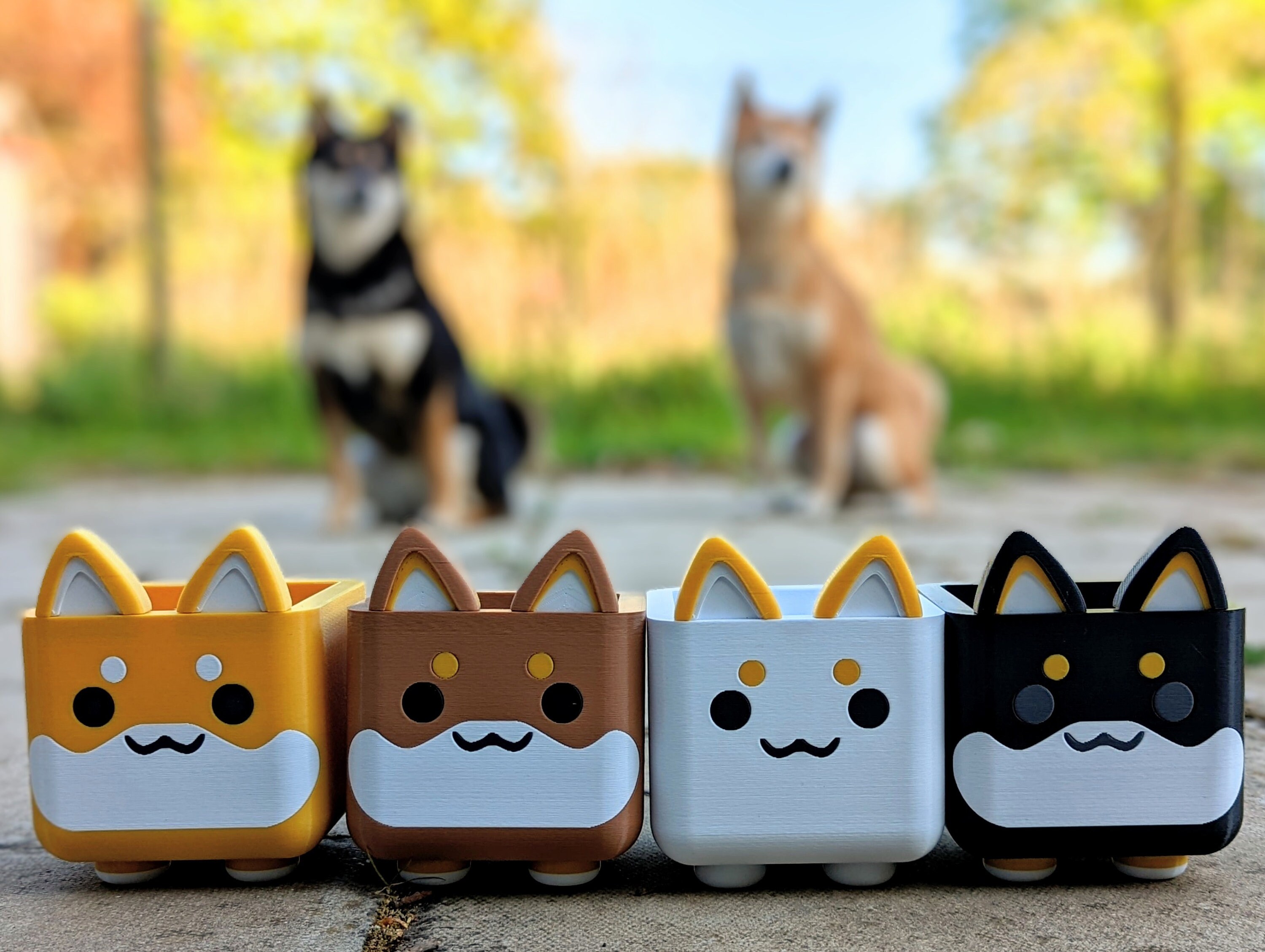 Shiba Inu Planter Cute Dog Lover Doge Pot Succulent | Etsy