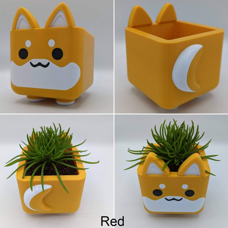Shiba Inu Planter Cute Dog Lover Doge Pot Succulent | Etsy