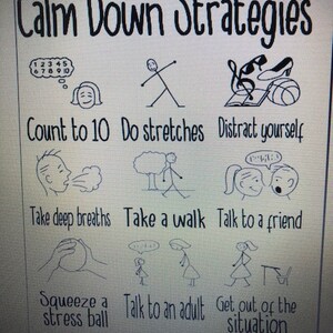 Calm Down Strategiesthe List without Boxes - Etsy