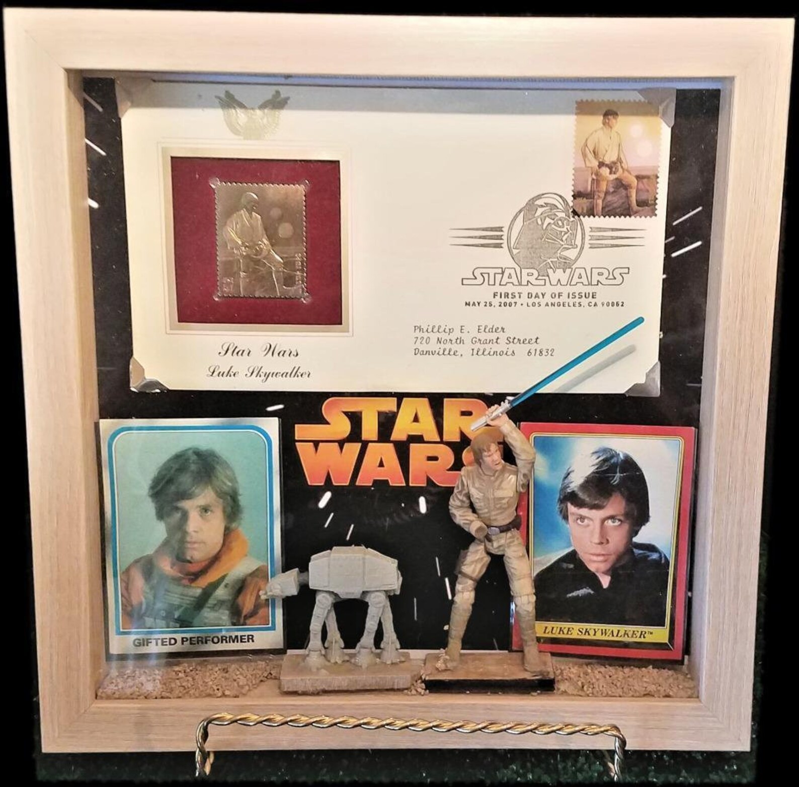 Luke Skywalker Shadow Box 9x9 FDC Topps Card - Etsy