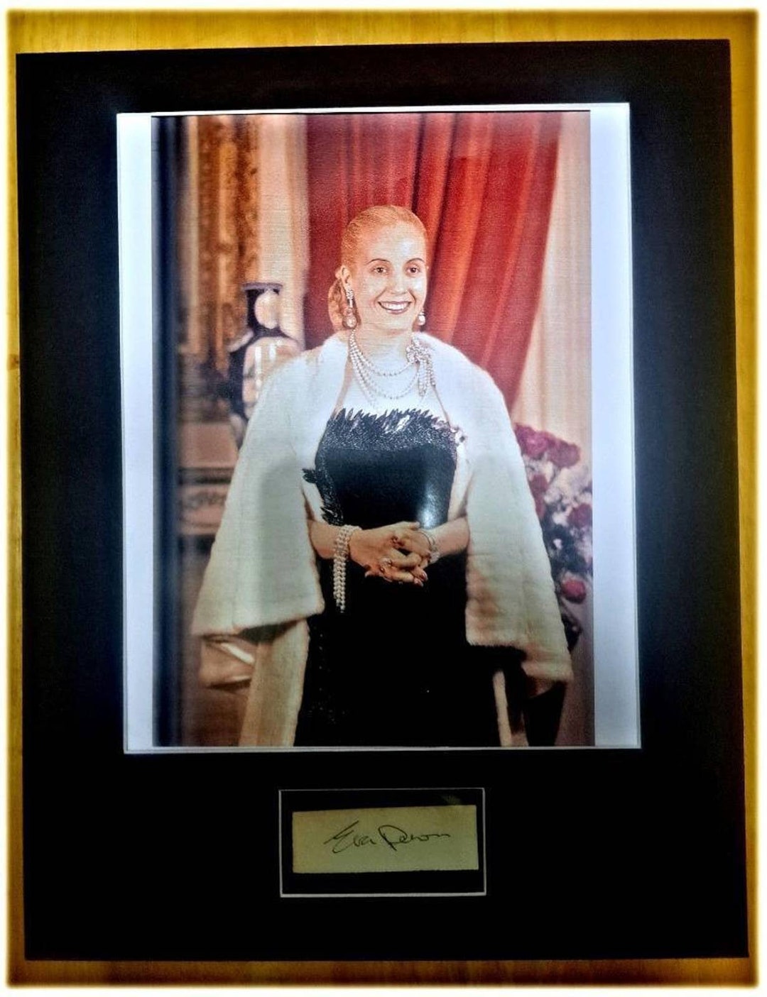 Eva "evita" Peron Cut Signature Mounted in 11x14 Inch Mat First Lady of ...