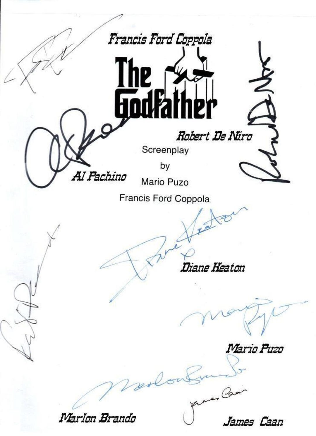 Godfather Script Autographed Cast See Seceiption for Names - Etsy