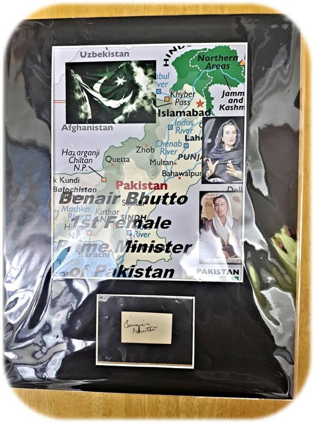Benair Bhutto Cut Signature Mounted in 11x14 Inch Mat - Etsy