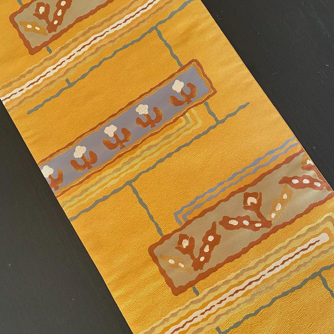 Japanese Silk Obi Table Runner, Elegant Home Decor, Handcrafted Dining ...