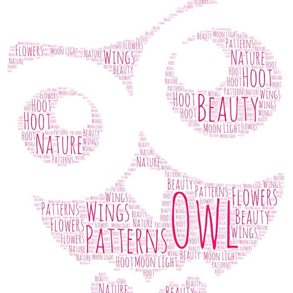 Owl Word Art - Etsy