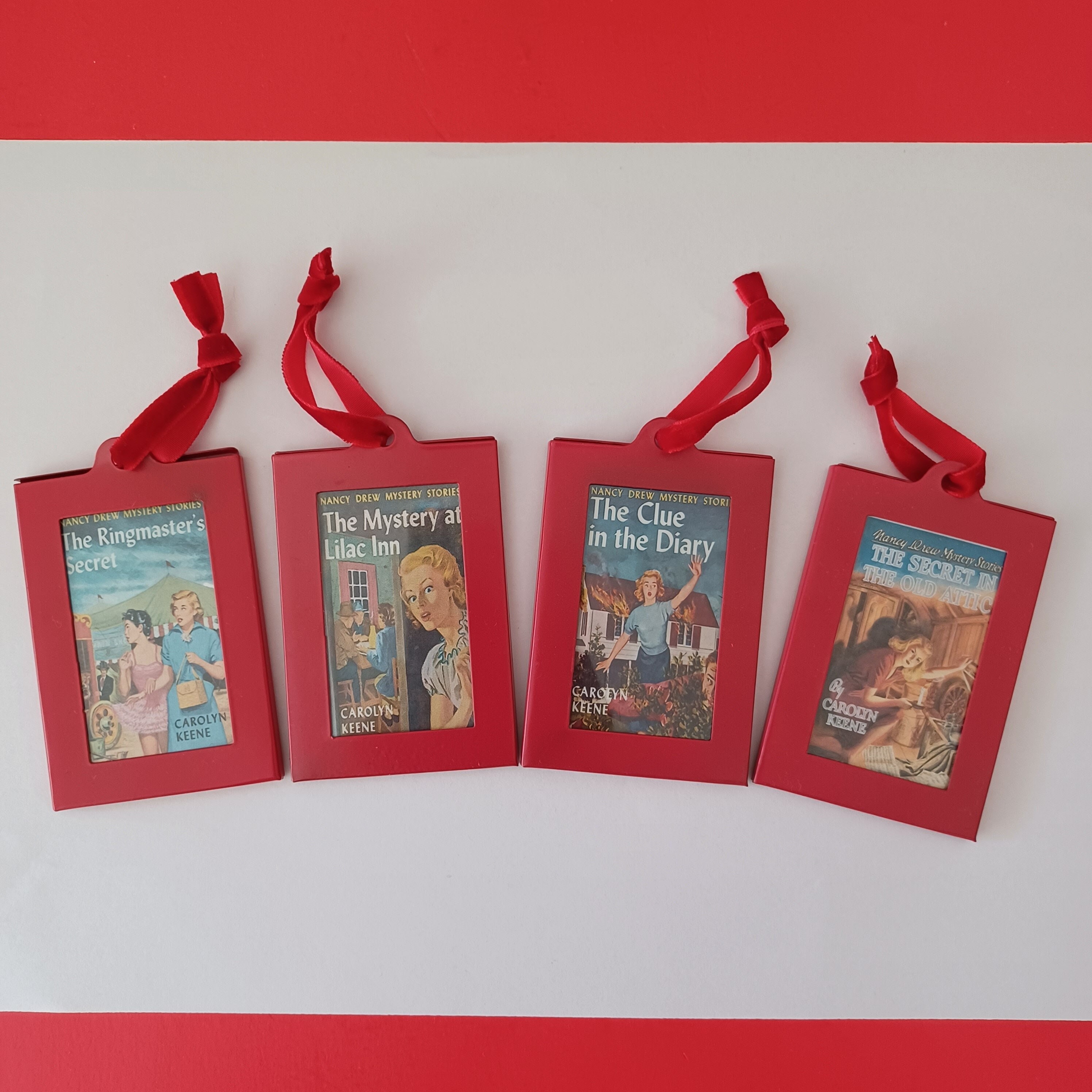 NANCY DREW Framed Mini Book Cover Christmas Ornaments Nancy - Etsy