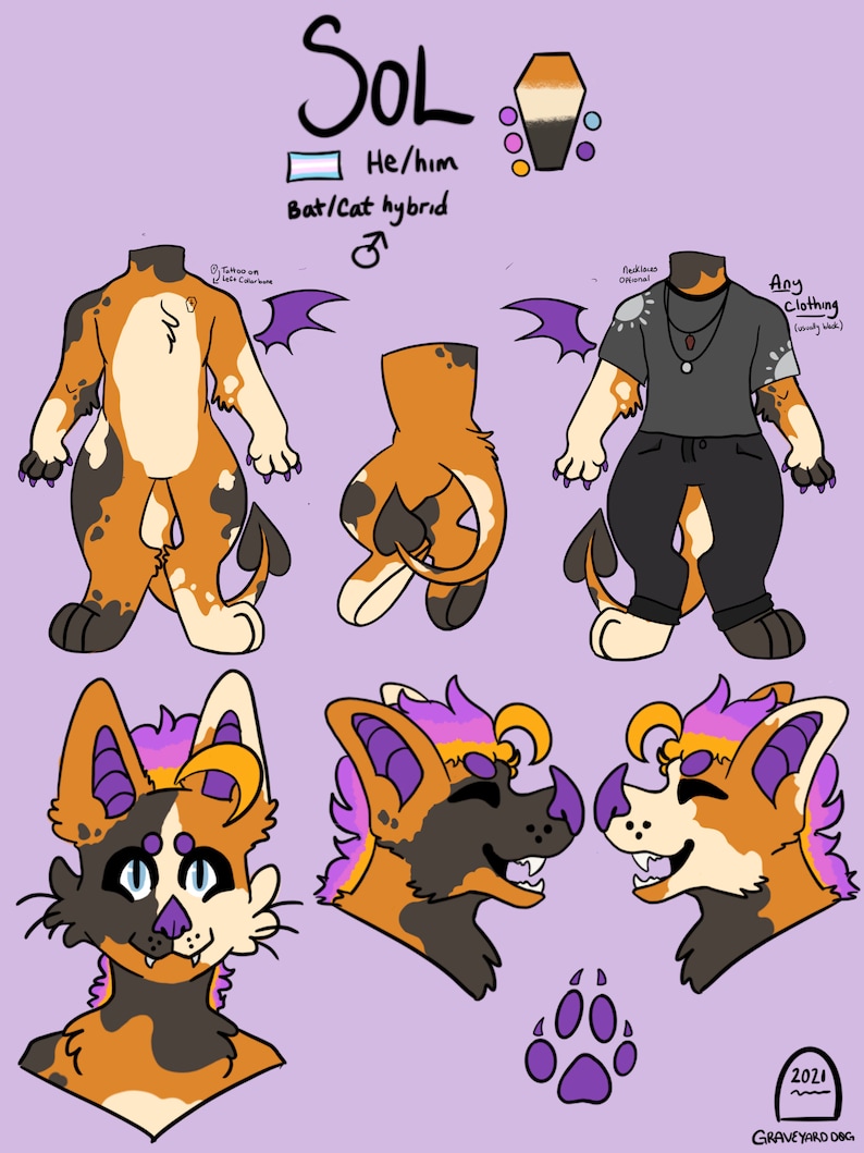Fursona Reference Sheet - Etsy