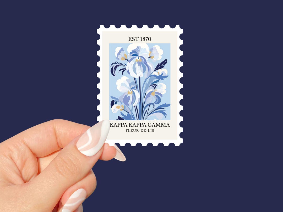 Flower Stamp Sticker Kappa Design Perfect for Kappa Kappa Gamma Sisters ...
