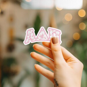 Alpha Delta Pi - Sticker - Cottage Pink - Shabby Chic - Adpi Merch ...
