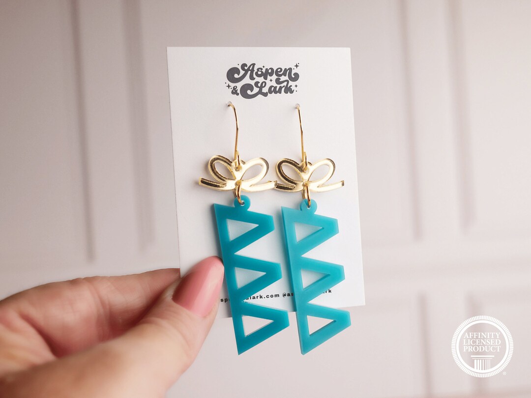 Delta Delta Delta Bow Earrings Sorority Earrings Greek Merchandise ...