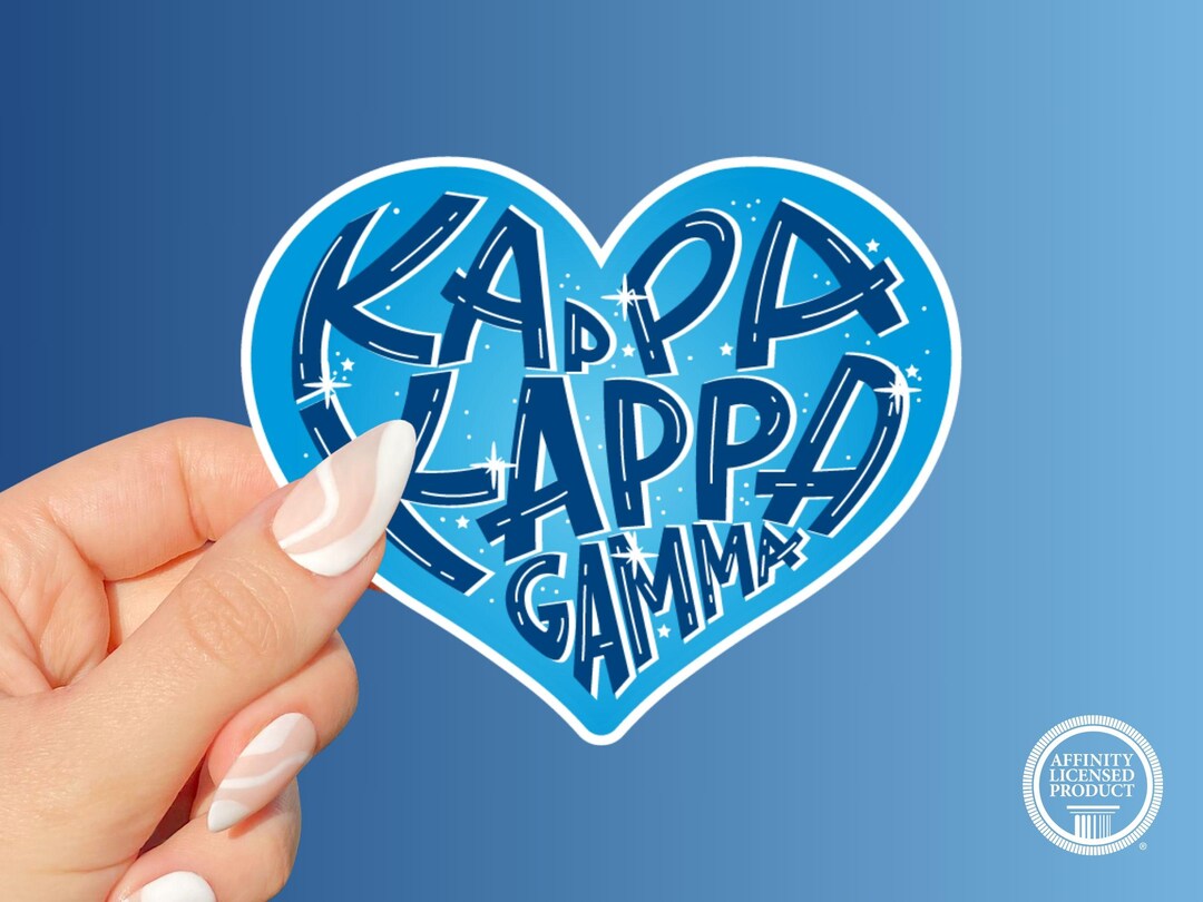 Kappa Kappa Gamma Sticker Vinyl Sticker Heart Sorority Sticker KKG ...