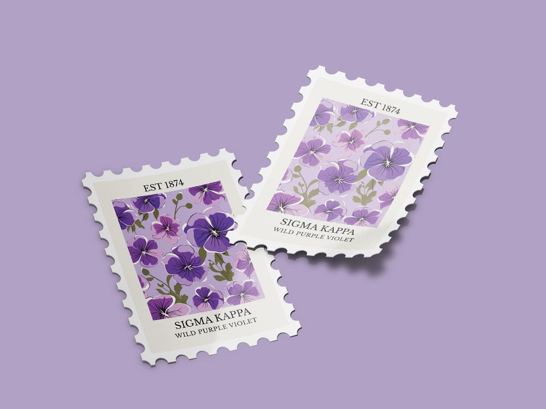 Sigma Kappa - Sticker - Flower Stamp - Sorority Decal - Big Little Gift ...
