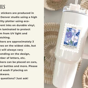 Flower Stamp Sticker - Adpi Design - Perfect for Alpha Delta Pi Sisters ...