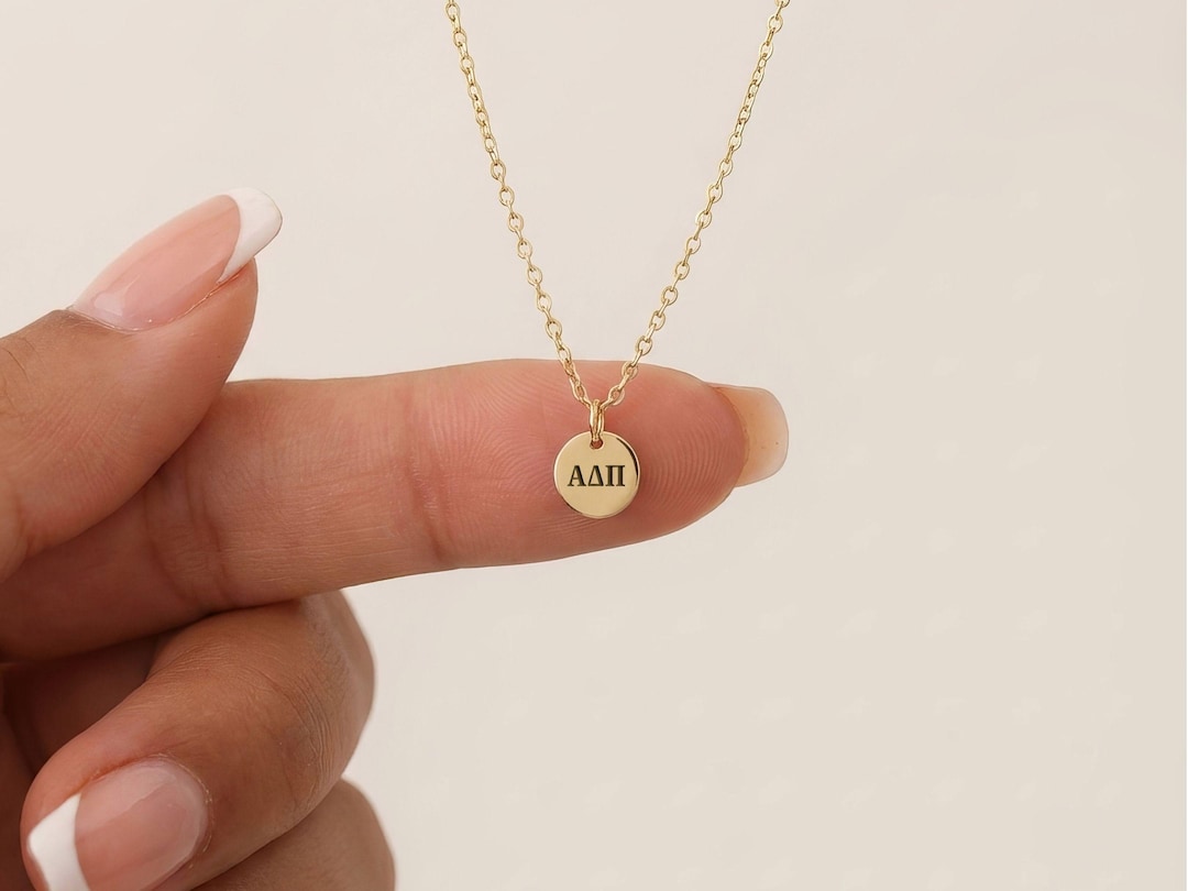 Alpha Delta Pi - Necklace – Mini Disc - Sorority Jewelry - Greek ...