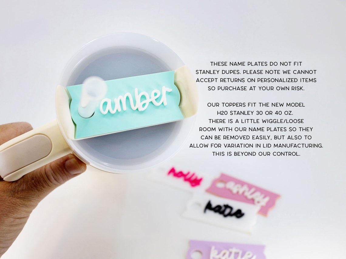 Stanley Name Plate Monogram Stanley Tumbler Tumbler - Etsy