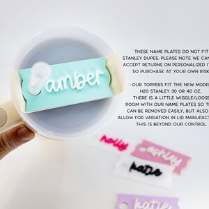 Stanley Name Plate Monogram Stanley Tumbler Tumbler Accessory Stanley ...