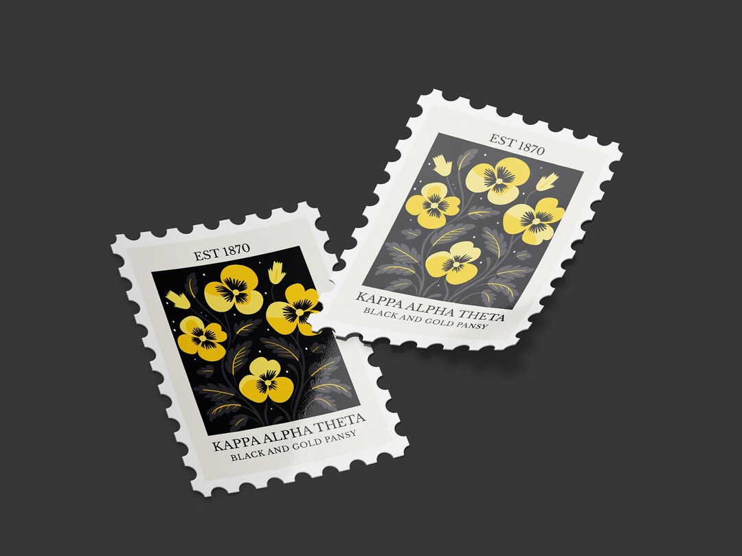 Kappa Alpha Theta - Sticker - Flower Stamp - Sorority Decal - Big ...