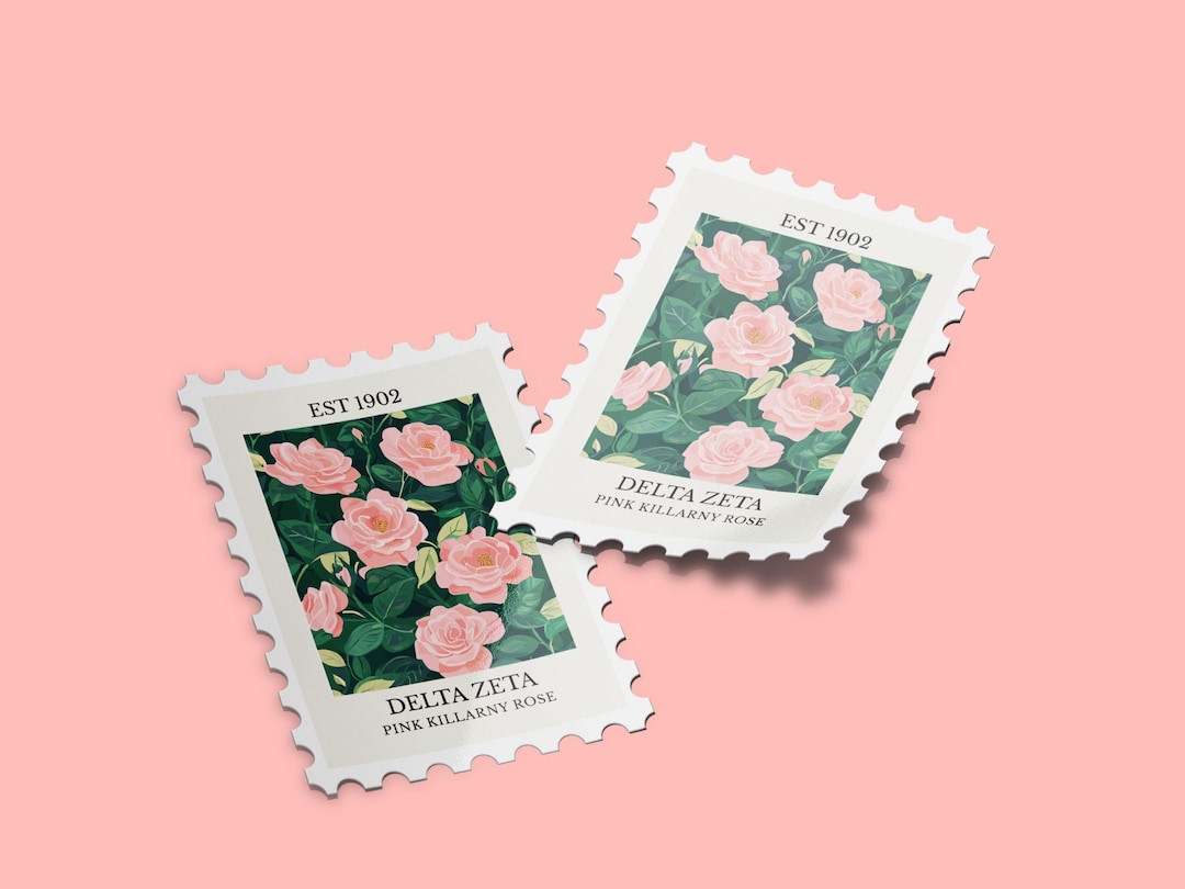 Delta Zeta - Sticker - Flower Stamp - Sorority Decal - Big Little Gift ...