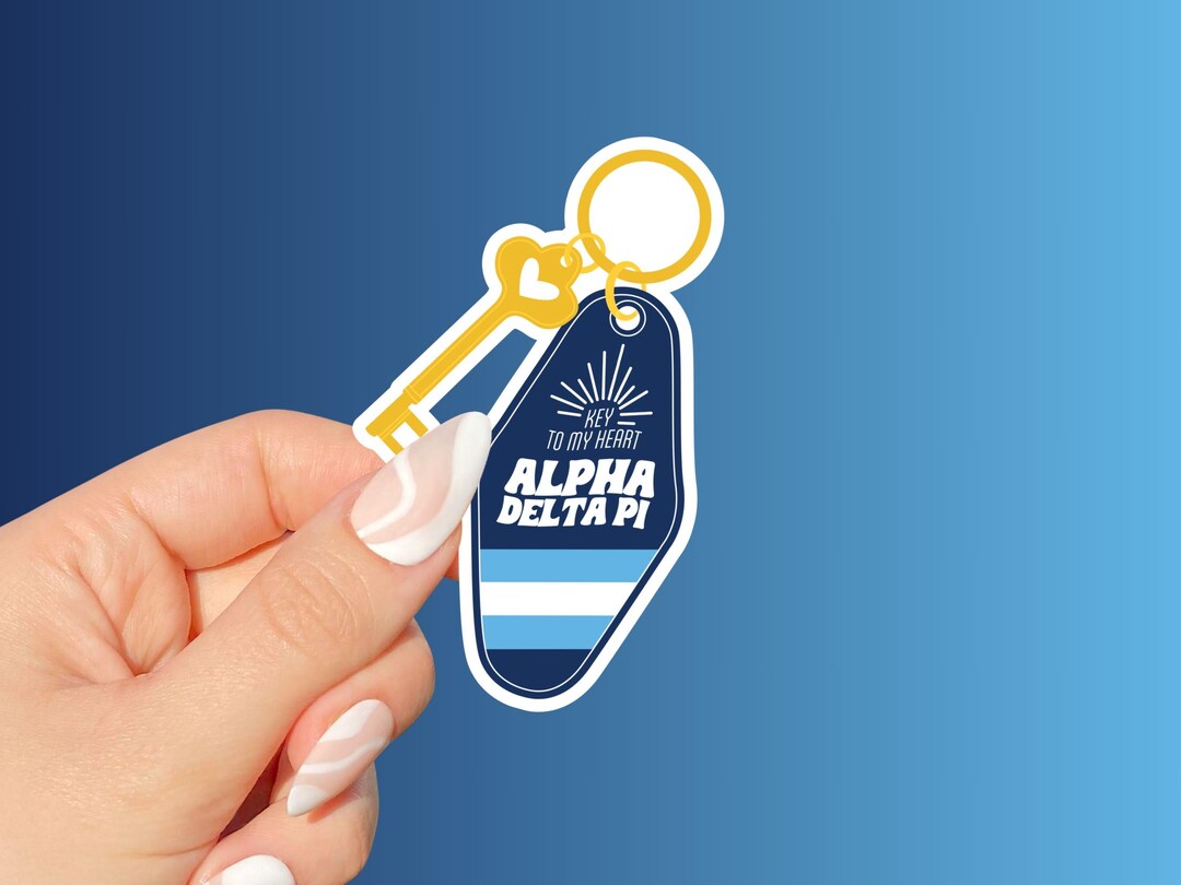 Alpha Delta Pi Sticker Vinyl Sticker Motel Key Sticker Key to My Heart ...
