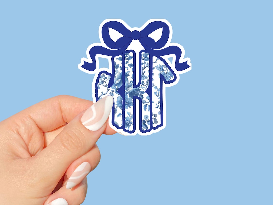 Kappa Kappa Gamma Sticker - Toile Monogram Bow - Sorority Sticker ...