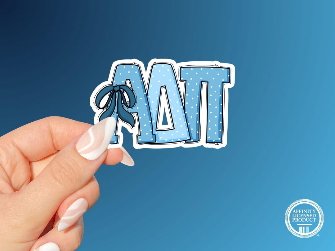 Alpha Delta Pi Sticker Vinyl Sticker Bow Sorority Sticker ADPI Sticker ...