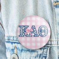 Kappa Delta White Bow Pin Button - Etsy