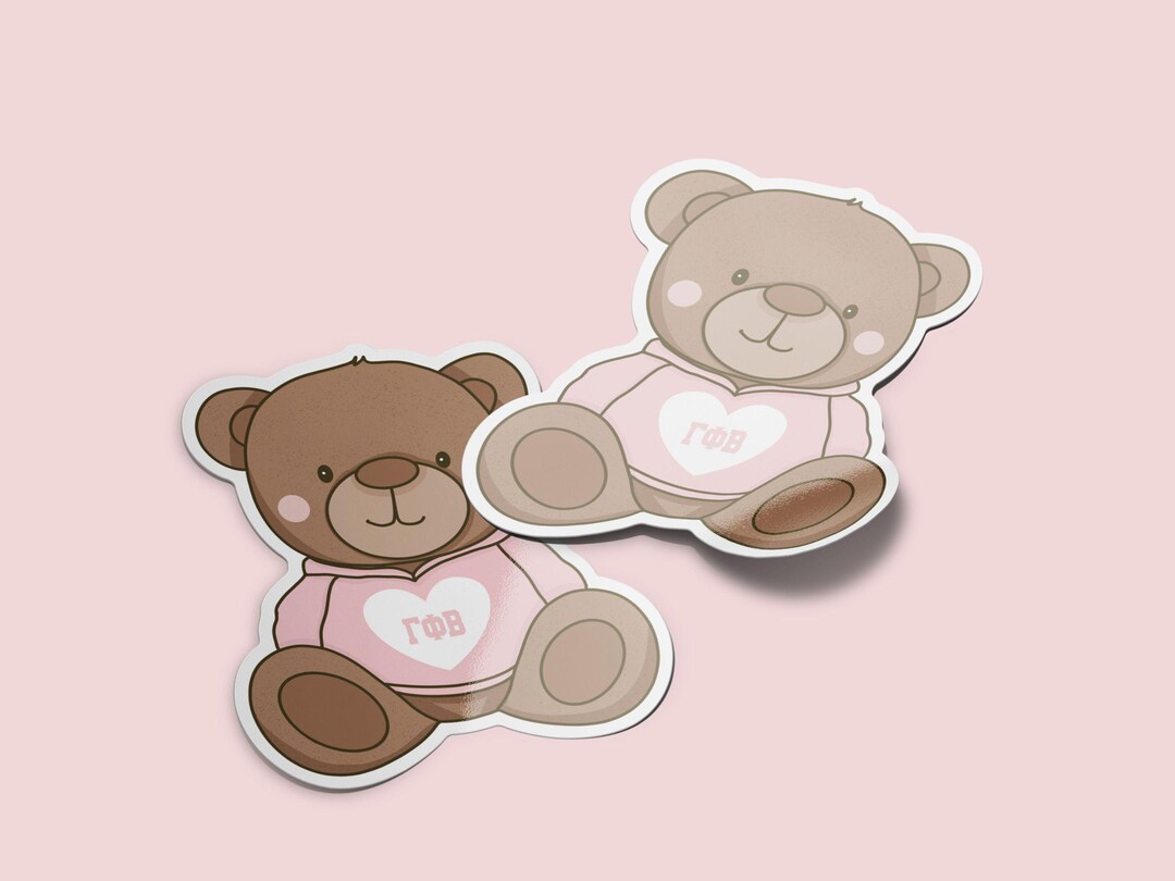 Gamma Phi Beta - Sticker - Teddy Bear - Sorority Decal - Big Little ...