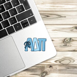 Alpha Delta Pi Sticker Vinyl Sticker Bow Sorority Sticker ADPI Sticker ...