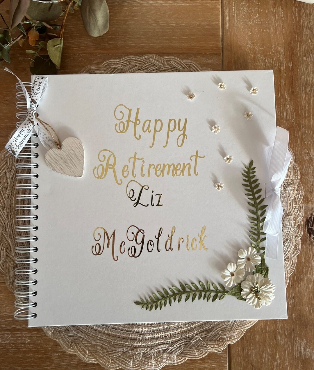 Personalised Retirement Book /memory Book/keepsake/memory Gift/memories ...