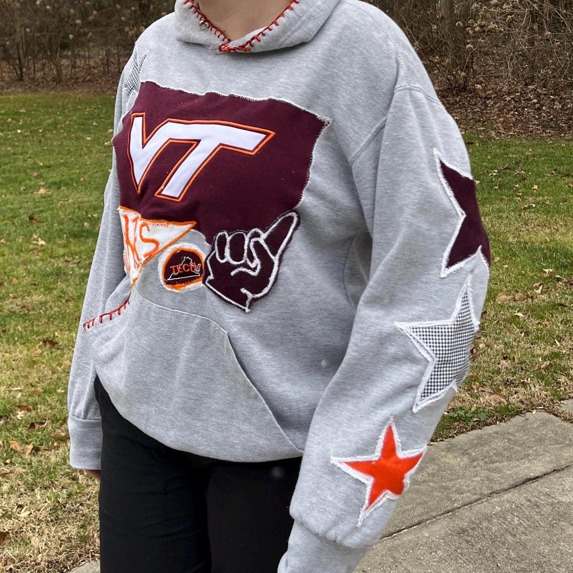Virginia Tech University Pennant Hoodie - Etsy