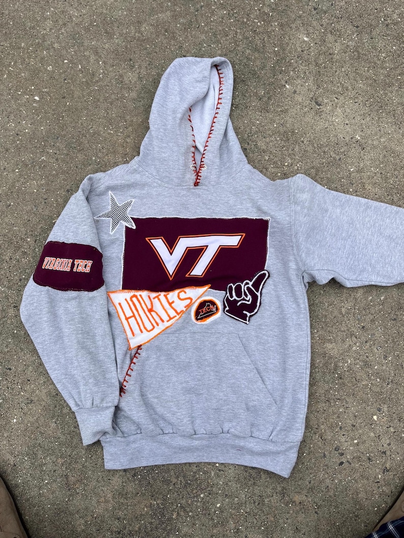 Virginia Tech University Pennant Hoodie - Etsy
