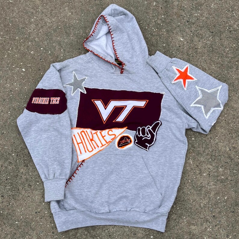 Virginia Tech University Pennant Hoodie - Etsy
