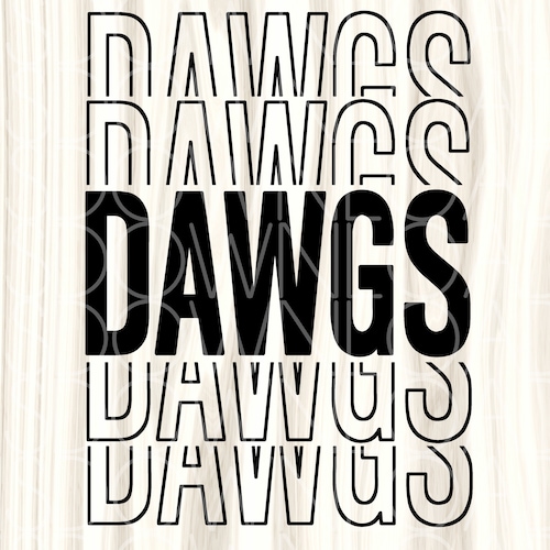 Dawgs SVG File Bulldogs Download Football Team Digital | Etsy