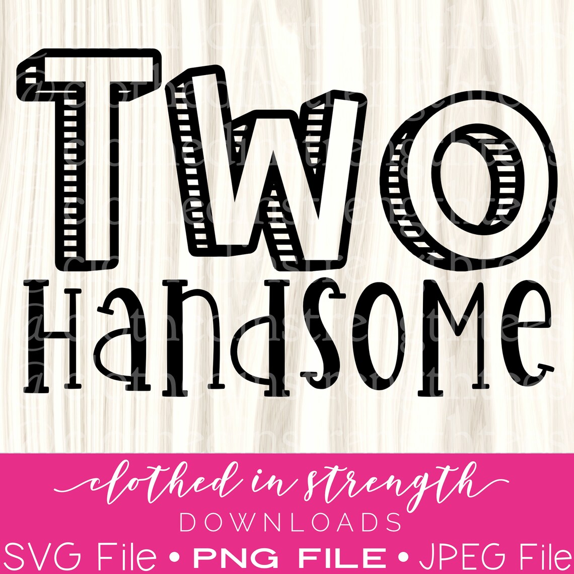 Two Handsome SVG File 2nd Birthday Download Birthday Shirt | Etsy