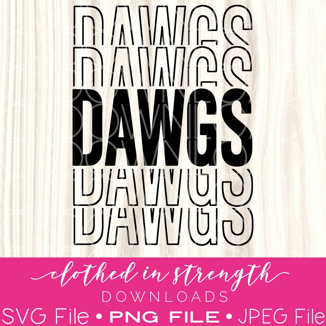 Dawgs SVG File Bulldogs Download Football Team Digital | Etsy