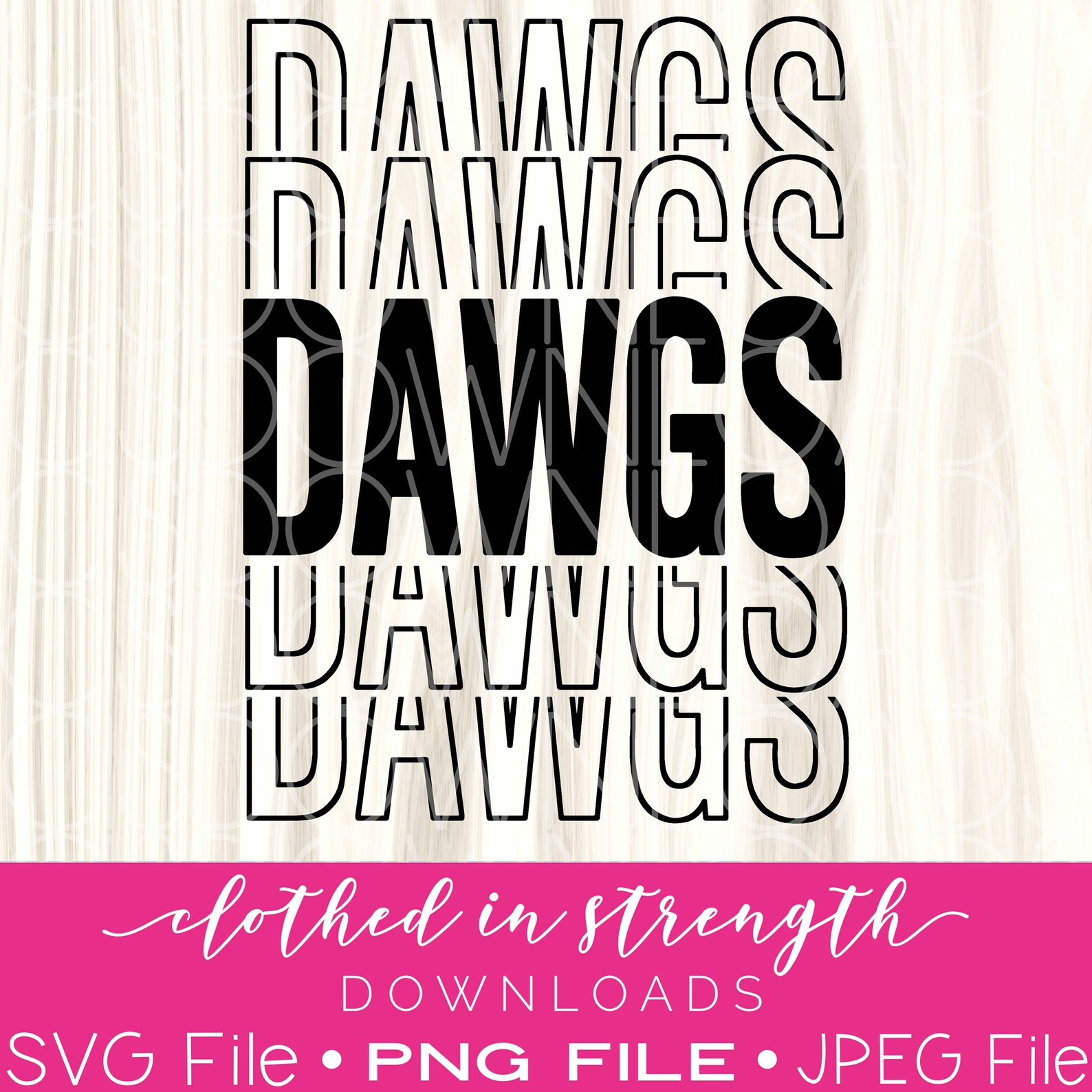 Dawgs SVG File Bulldogs Download Football Team Digital | Etsy