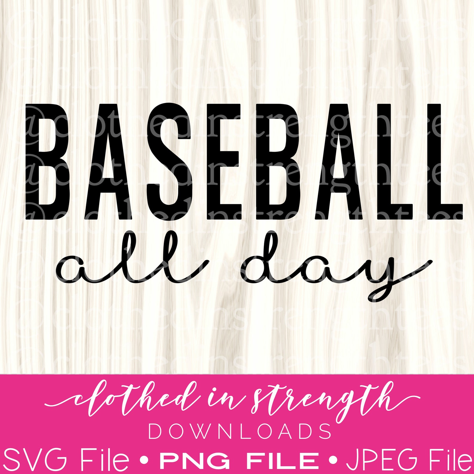 Baseball All Day SVG File Baseball Mom Download Baseball - Etsy