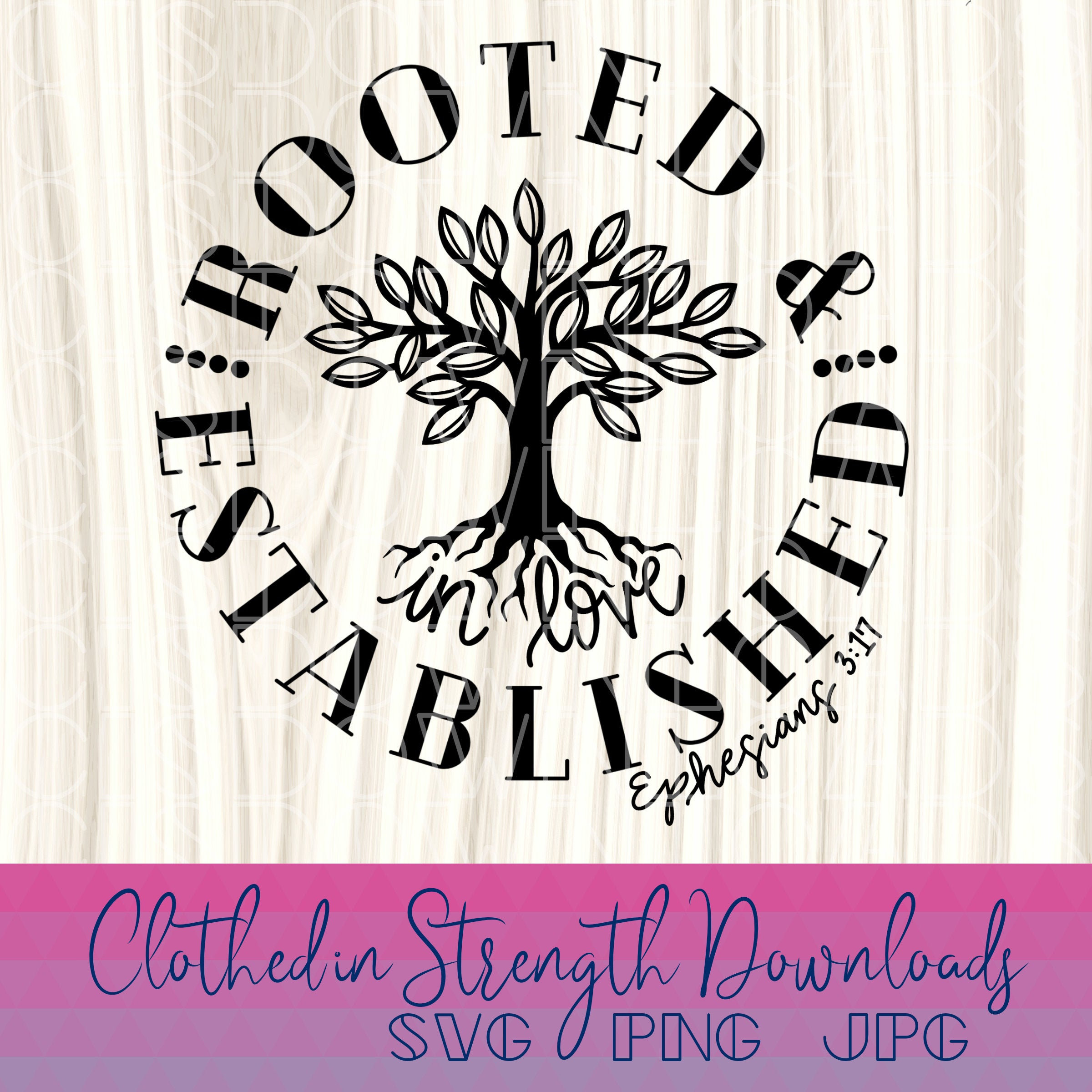 Rooted and Established SVG File My faith Christian Download | Etsy