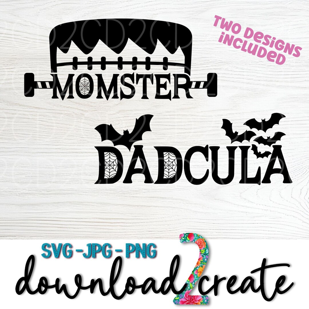 Momster and Dadcula PNG | Shirt Design | Halloween Shirts | Halloween ...