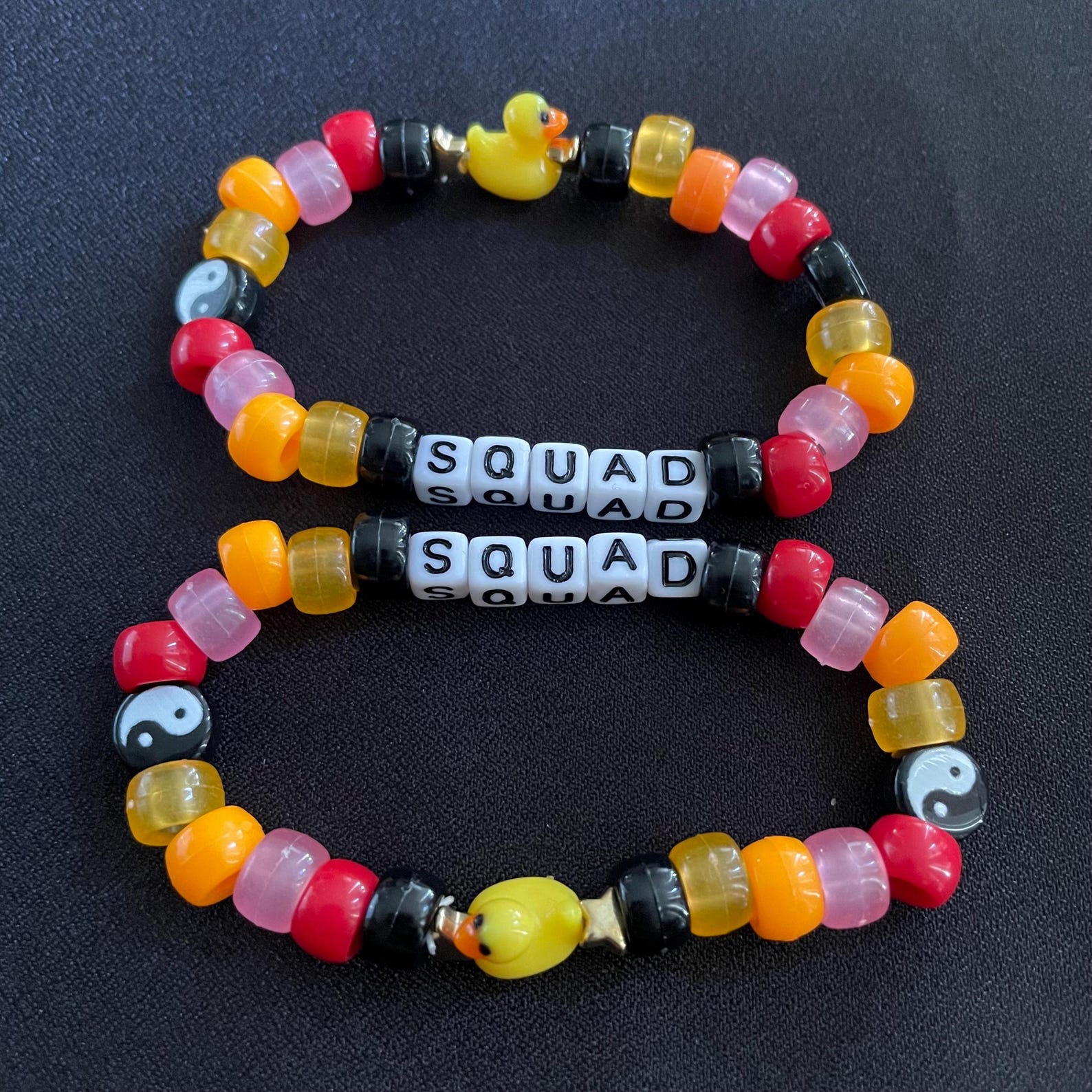 Squad Pair Ducky Matching Couples Group Sets Festival Rave Kandi Beaded ...