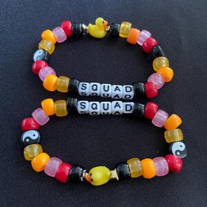 Squad Pair Ducky Matching Couples Group Sets Festival Rave Kandi Beaded ...