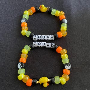 Squad Pair Ducky Matching Couples Group Sets Festival Rave Kandi Beaded ...