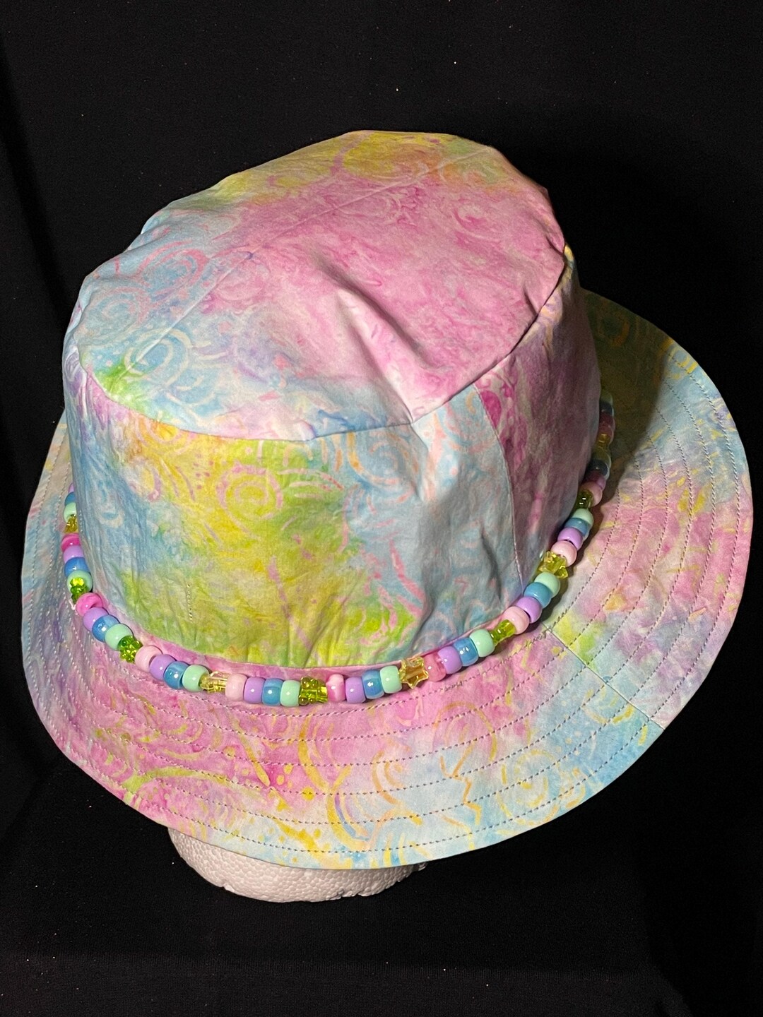 Festival Rave Hidden Compartment Stash Bucket Hat Rainbow Colorful ...