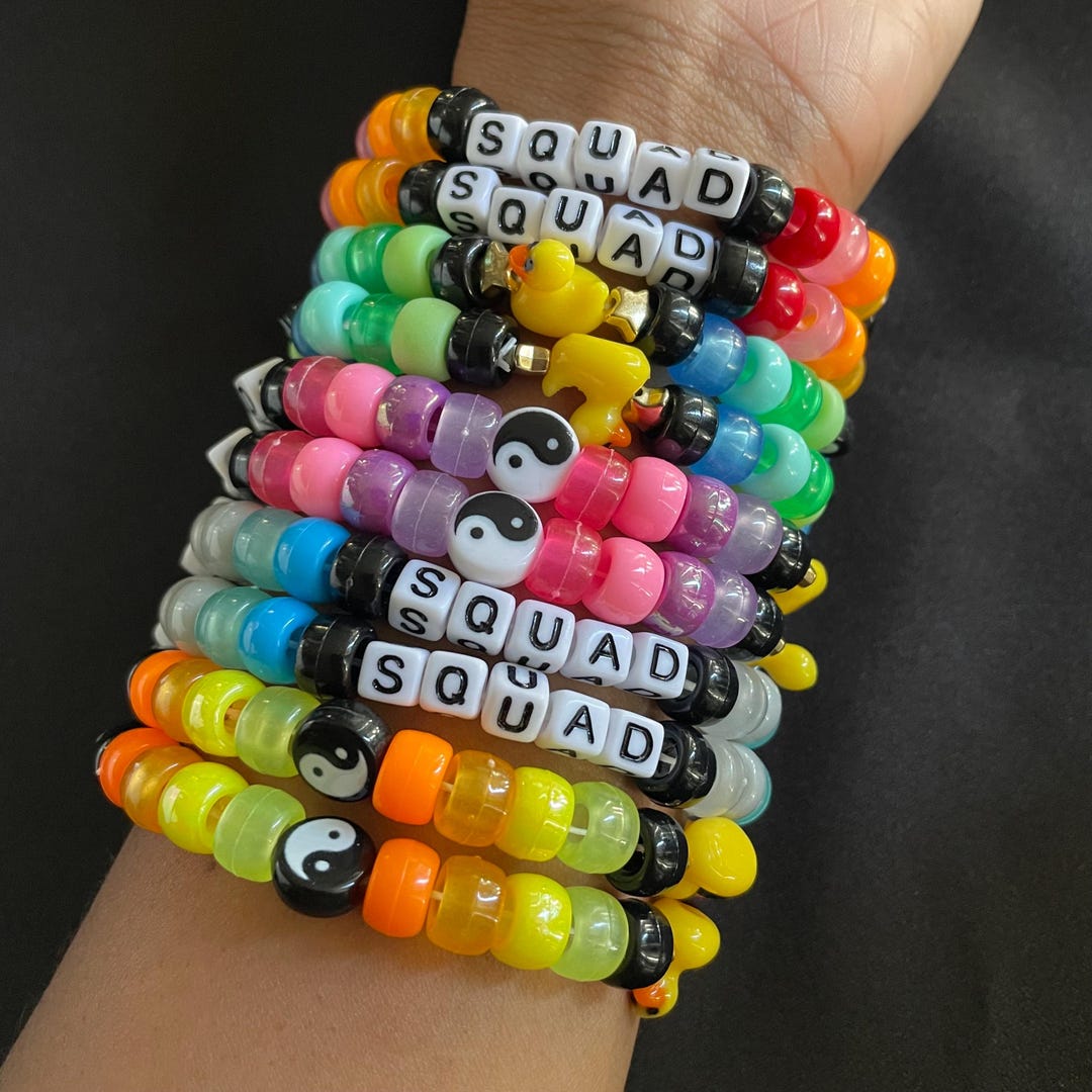 Squad Pair Ducky Matching Couples Group Sets Festival Rave Kandi Beaded ...