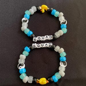 Squad Pair Ducky Matching Couples Group Sets Festival Rave Kandi Beaded ...