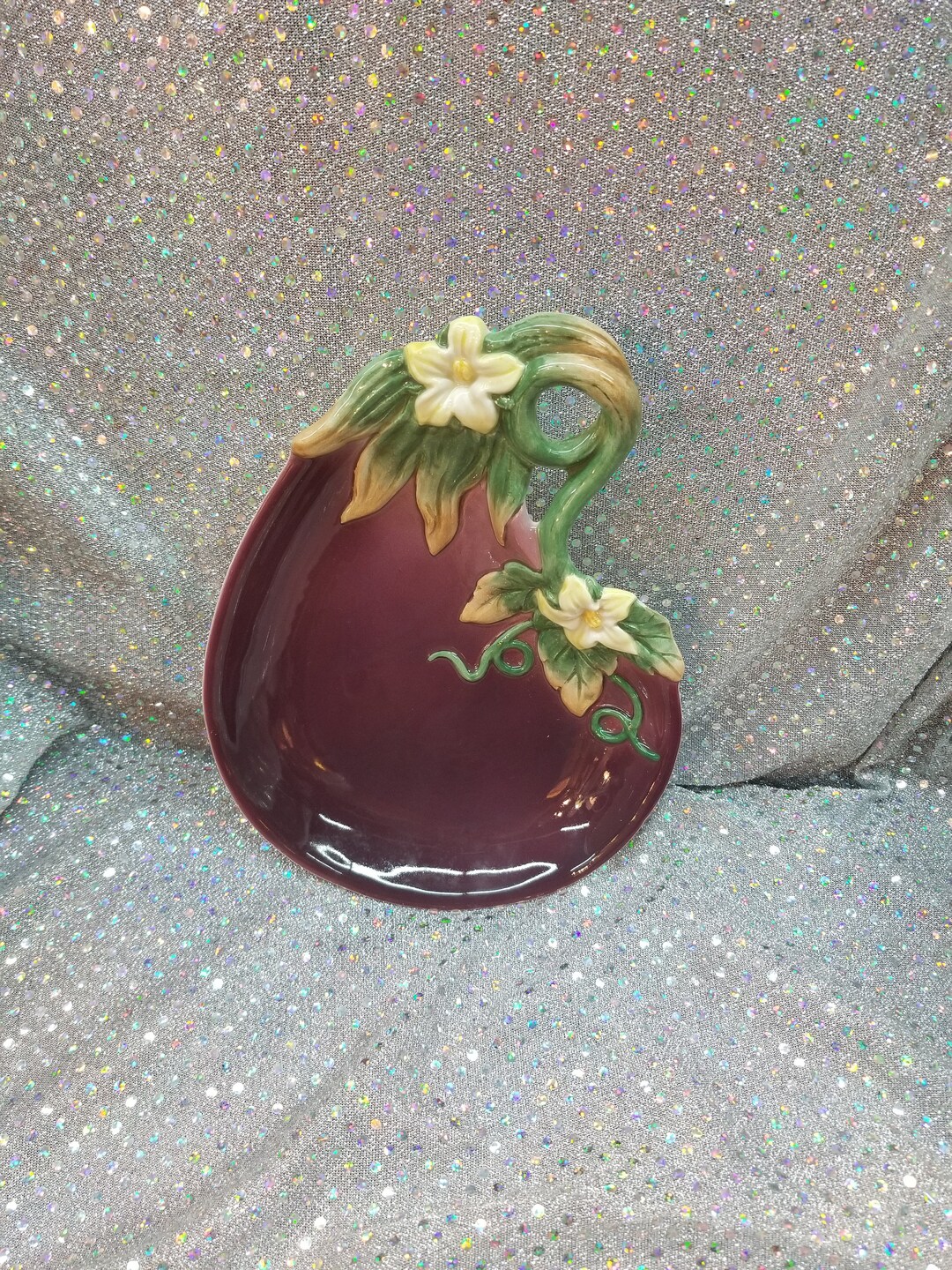 Fitz & Floyd Ceramic Eggplant Canape Plate - Etsy