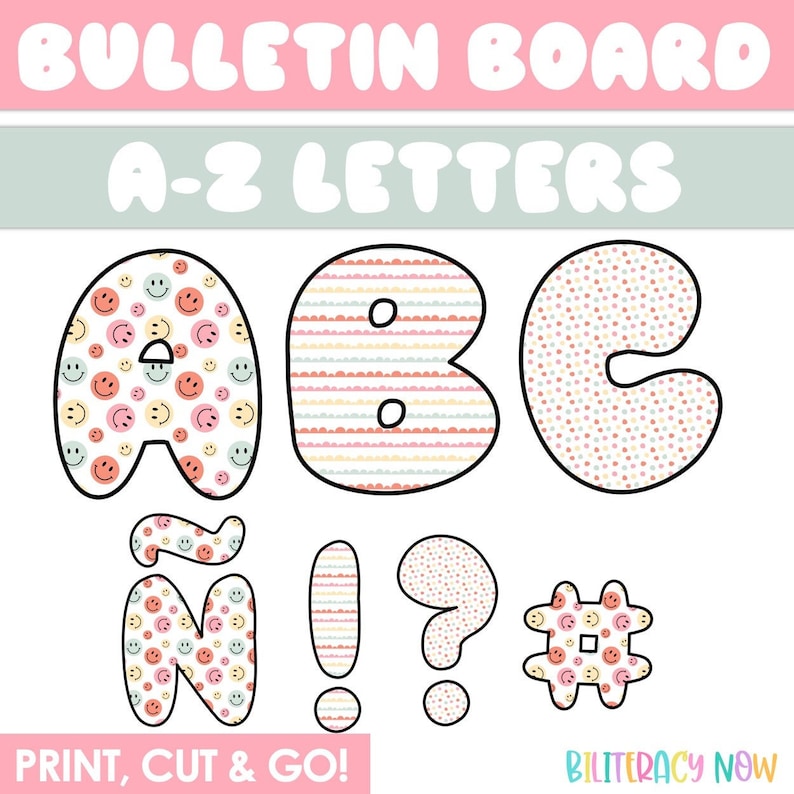 Bulletin Board Letter Classroom Letters - Etsy